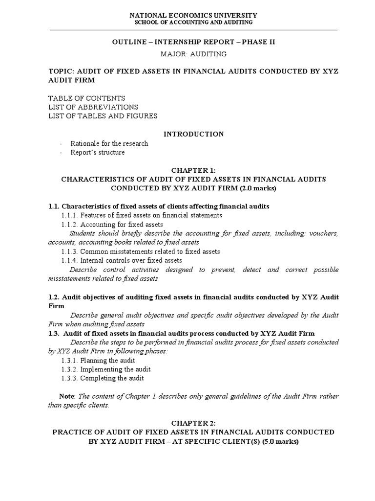 09 - Outline - Audit of Fixed Assets | PDF | Audit | Financial Audit