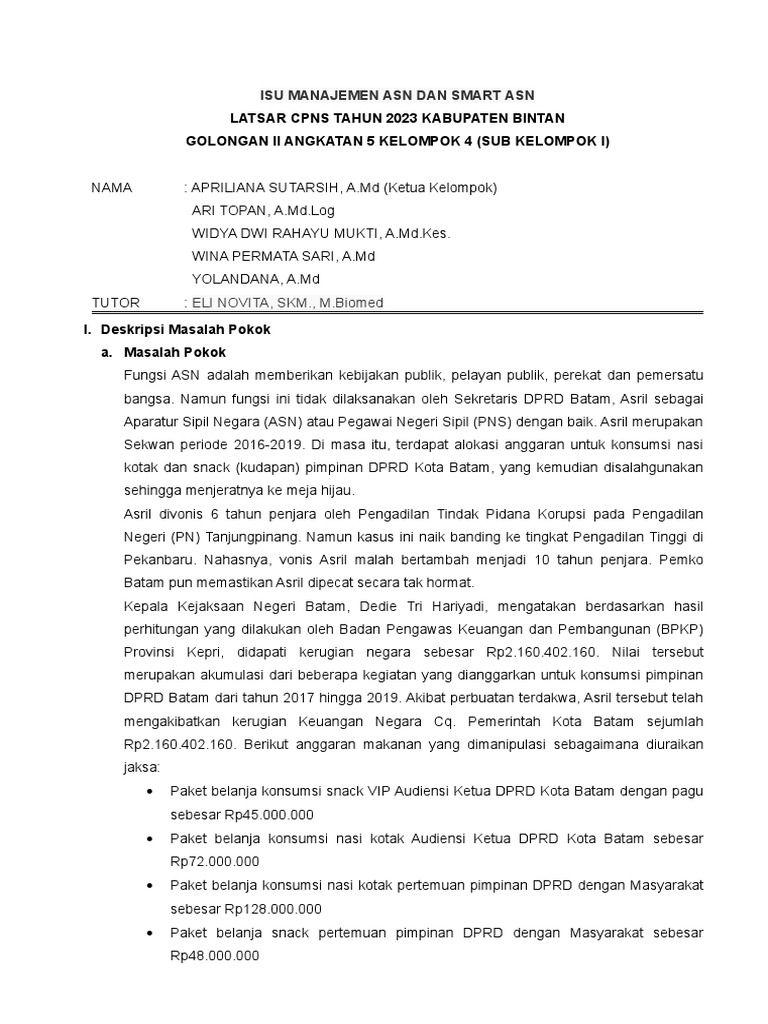 Isu Manajemen ASN dan Smart ASN 2023 | PDF