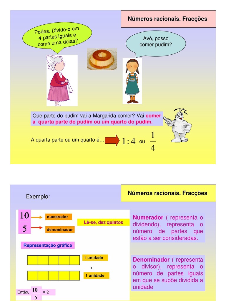 numeros racionais | Fração (Matemática) | Número Racional | Avaliação ...