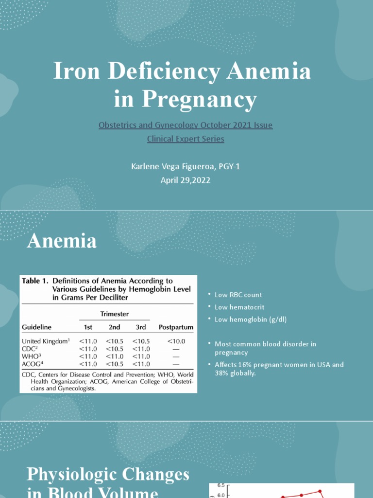 Iron Deficiency Anemia Pregnancy Pdf Anemia Pregnancy