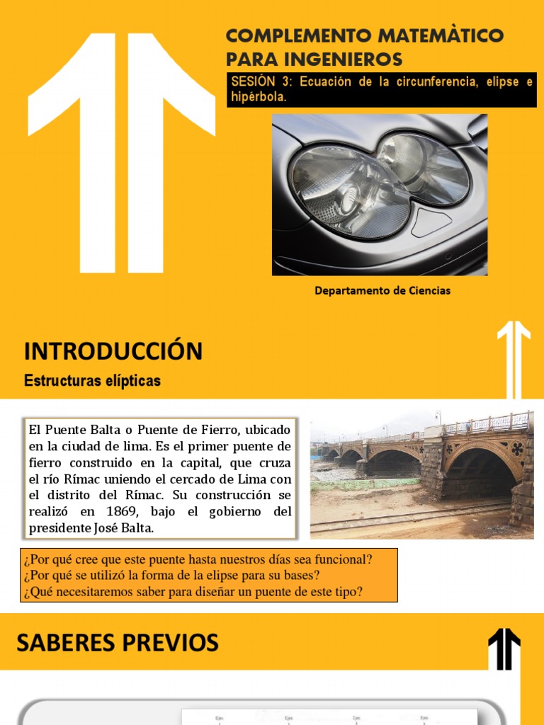 Complemento Matemàtico para Ingenieros: SESIÓN 3: Ecuación de La Circunferencia, Elipse e ...
