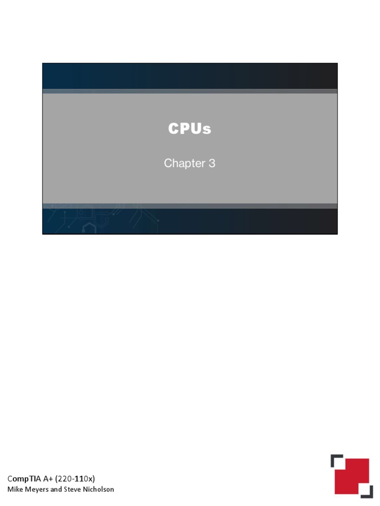1101 Chapter 03 CPUs - Slide Handouts | PDF | Central Processing Unit | Multi Core Processor
