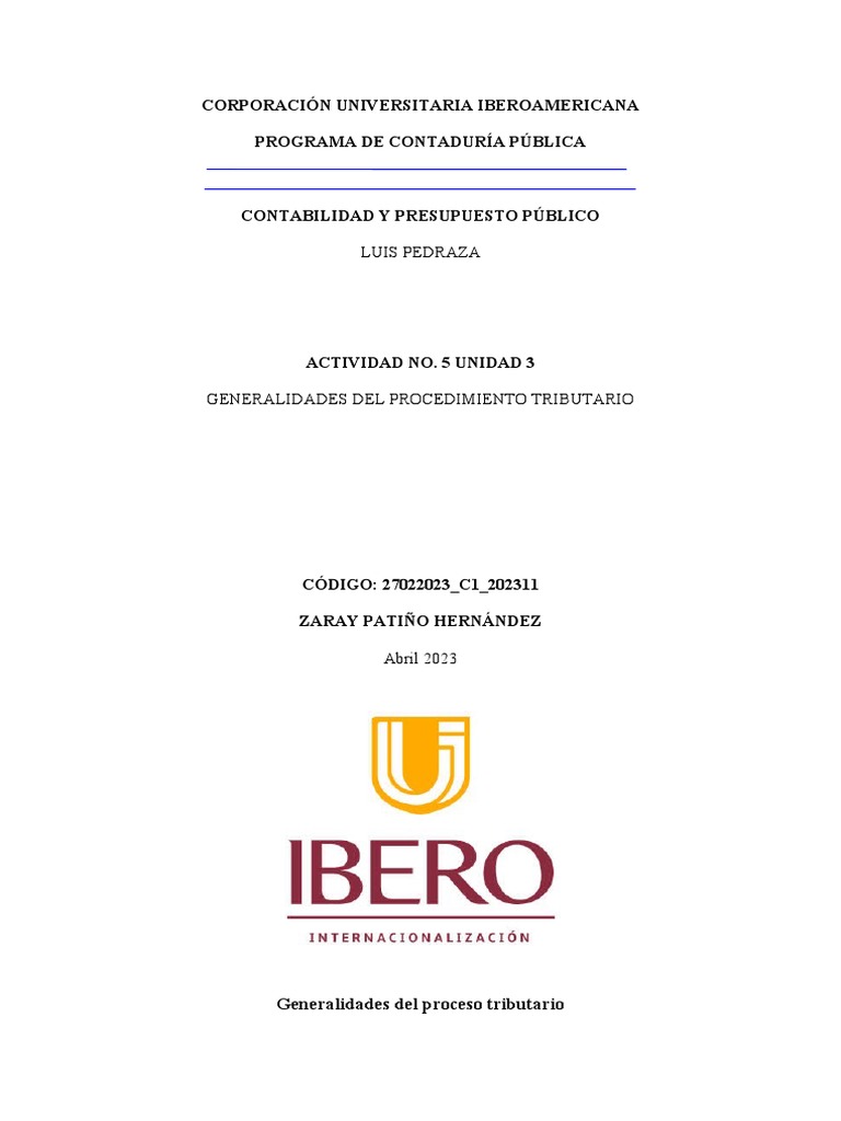 Generalidades del Procedimiento Tributario | PDF | Multa (pena ...