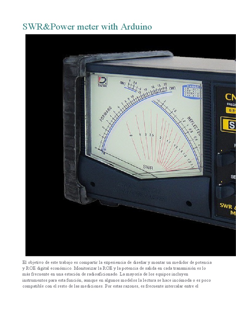 SWR&Power Meter With Arduino | PDF | Transformador | Sensor