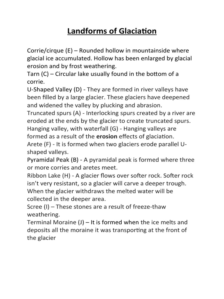 Landforms of Glaciation | PDF