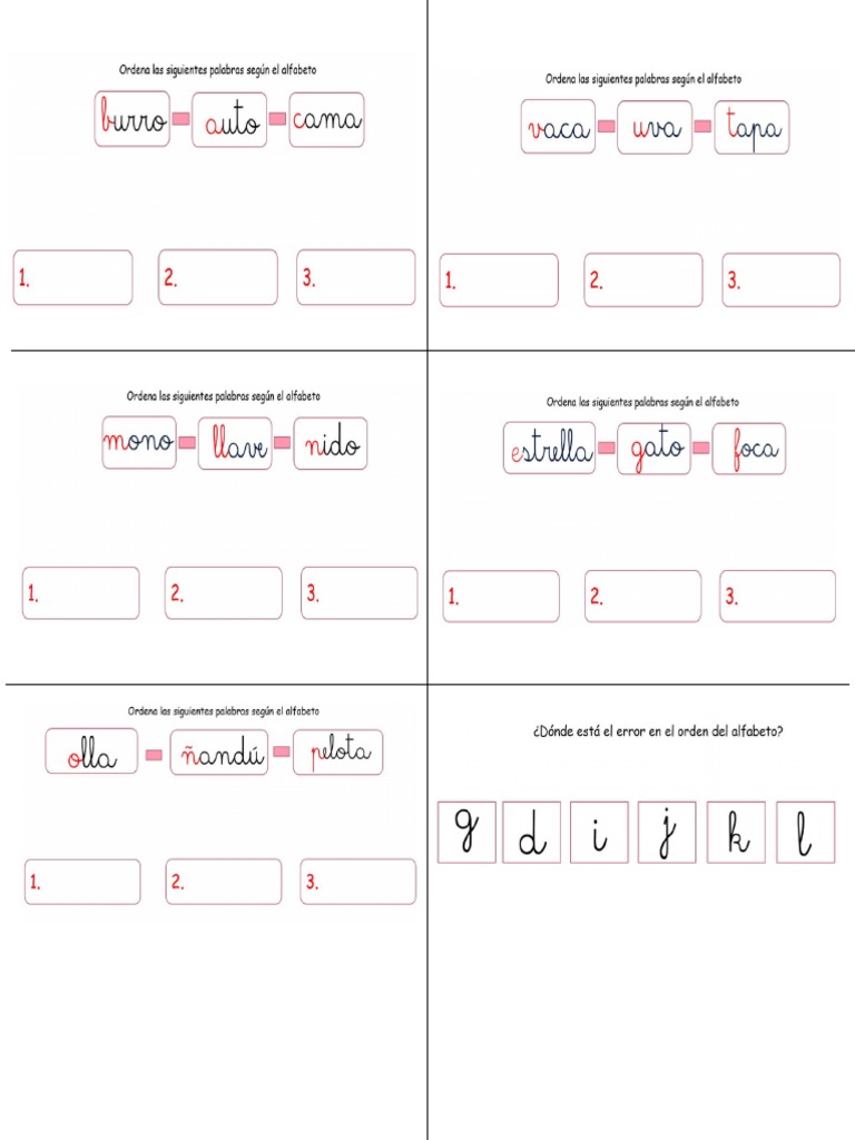 Orden Alfabetico | PDF