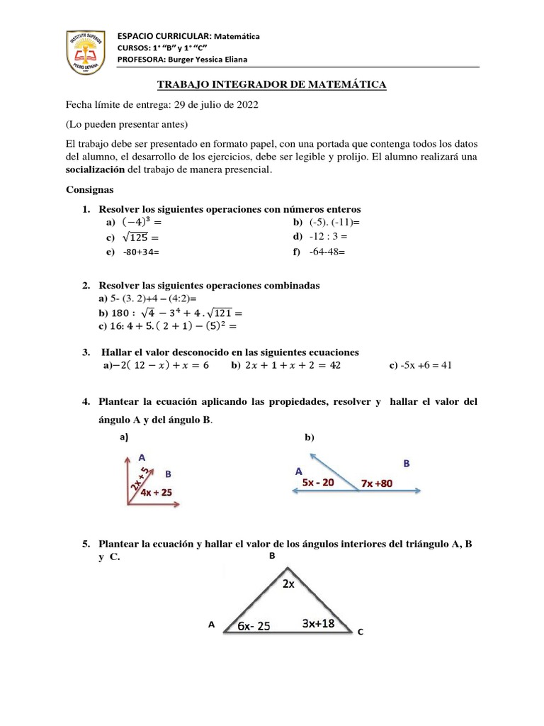 TRABAJO INTEGRADOR 1RO Junio | PDF