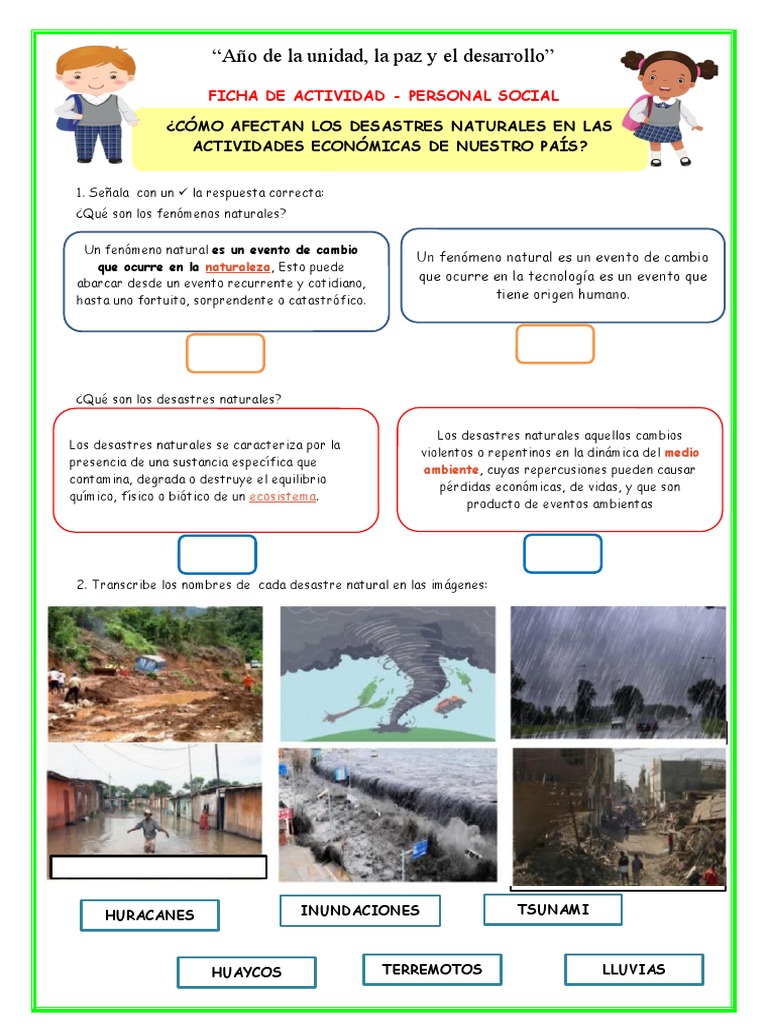 Ficha de Causas y Csecuenciasde Los Fenomenos Naurales | PDF ...