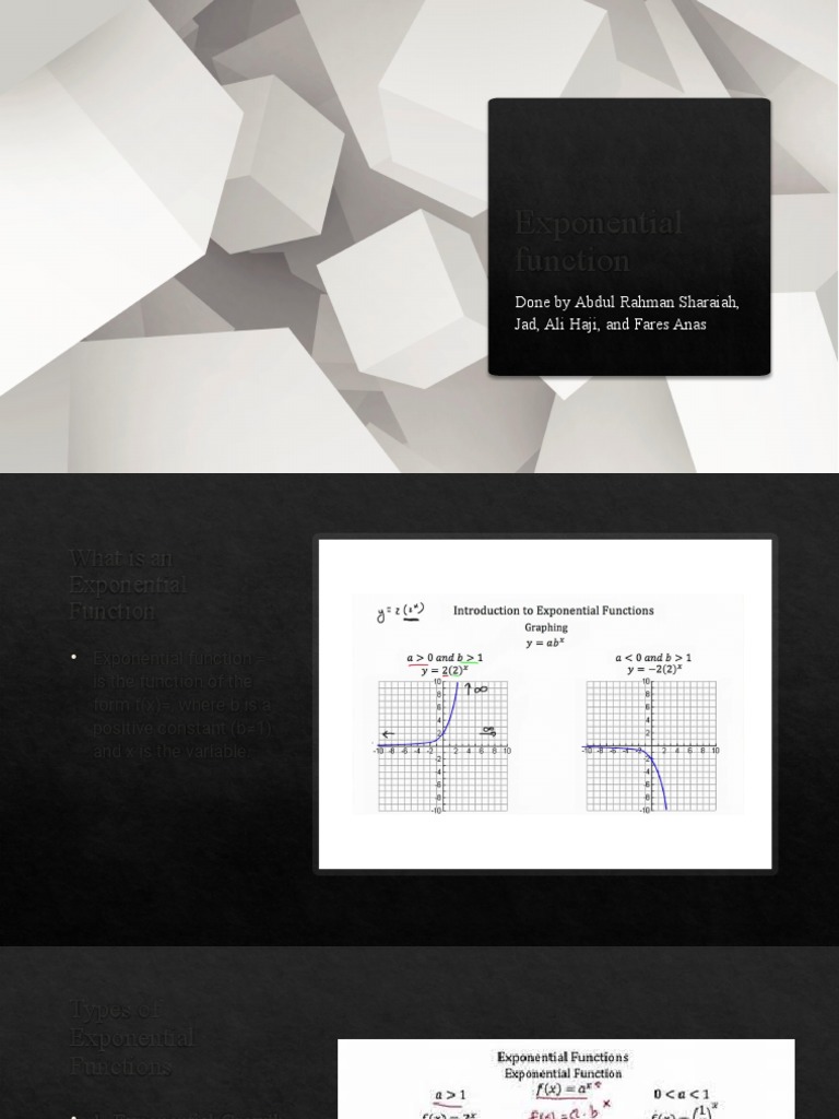 Exponential Functions: Growth & Decay | PDF