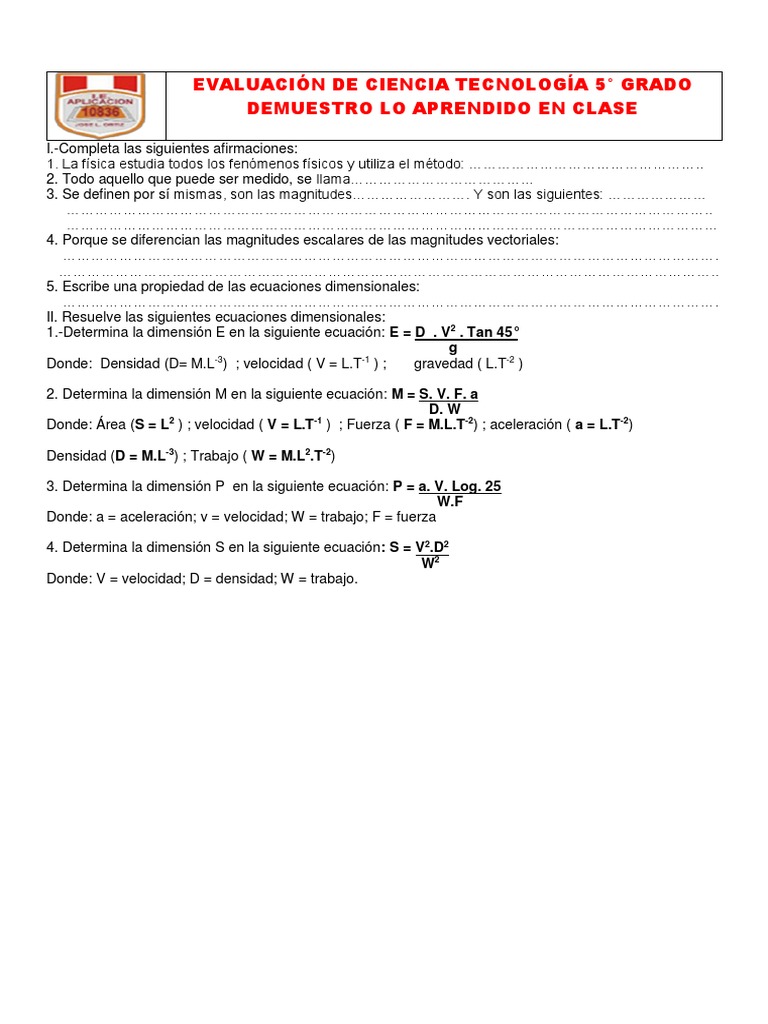 Eval. C.T. 5°. | PDF