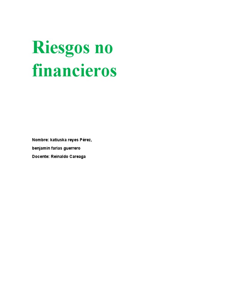 Benjamin Farias y Katiuska Reyes | PDF | Riesgo | Economias