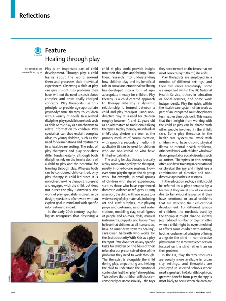 Healing Through Play Pdf Play Therapy Psychotherapy