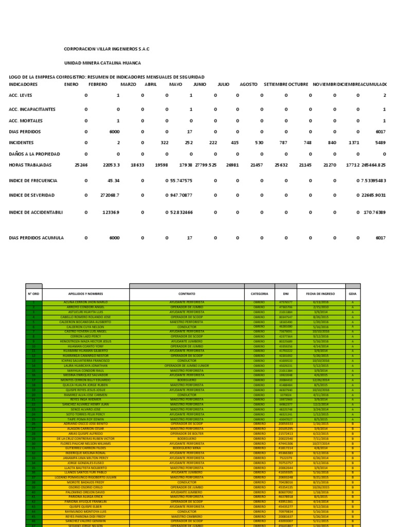 11 Matriz Control Sso Noviembre | PDF