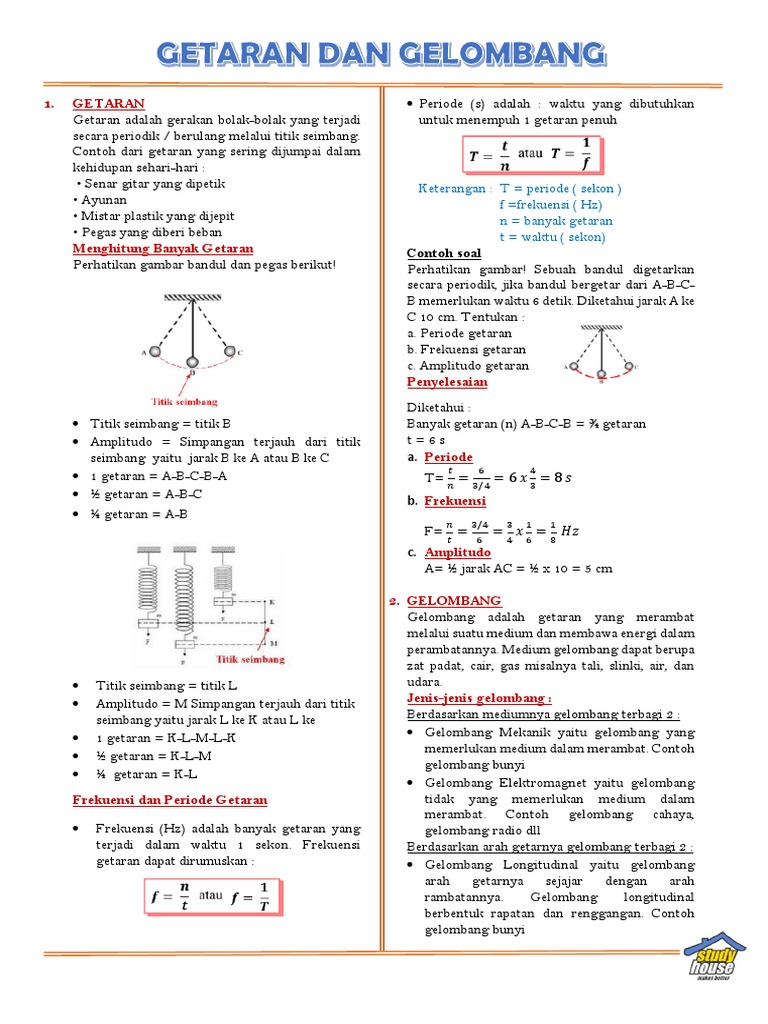 Getaran dan Gelombang: Konsep dan Perhitungan | PDF