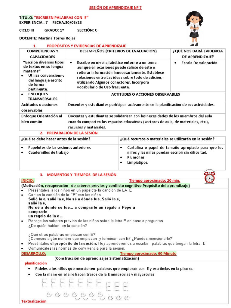 Sesión de Aprendizaje #7 | PDF | Aprendizaje | Evaluación