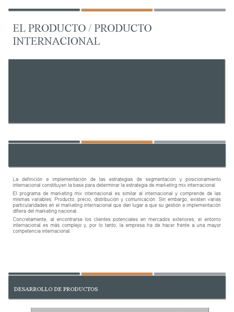 El Producto / Producto Internacional | PDF | Producto (Negocio) | Marketing