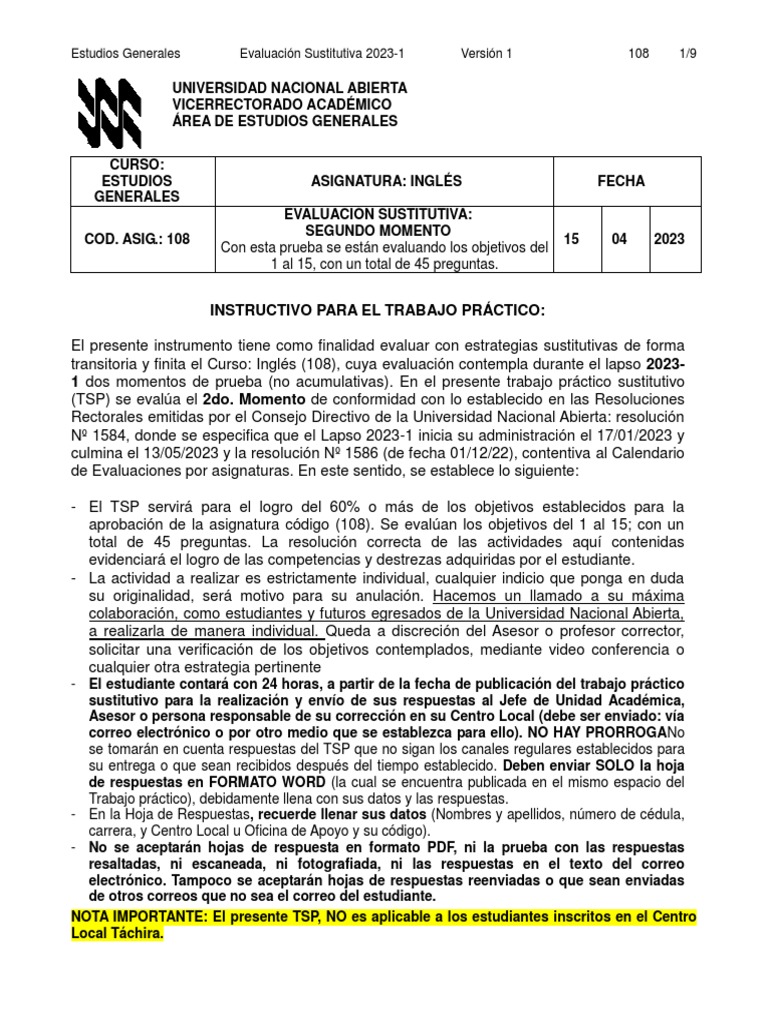 Instructivo para El Trabajo Práctico | PDF | Verbo | Interpretación (filosofía)