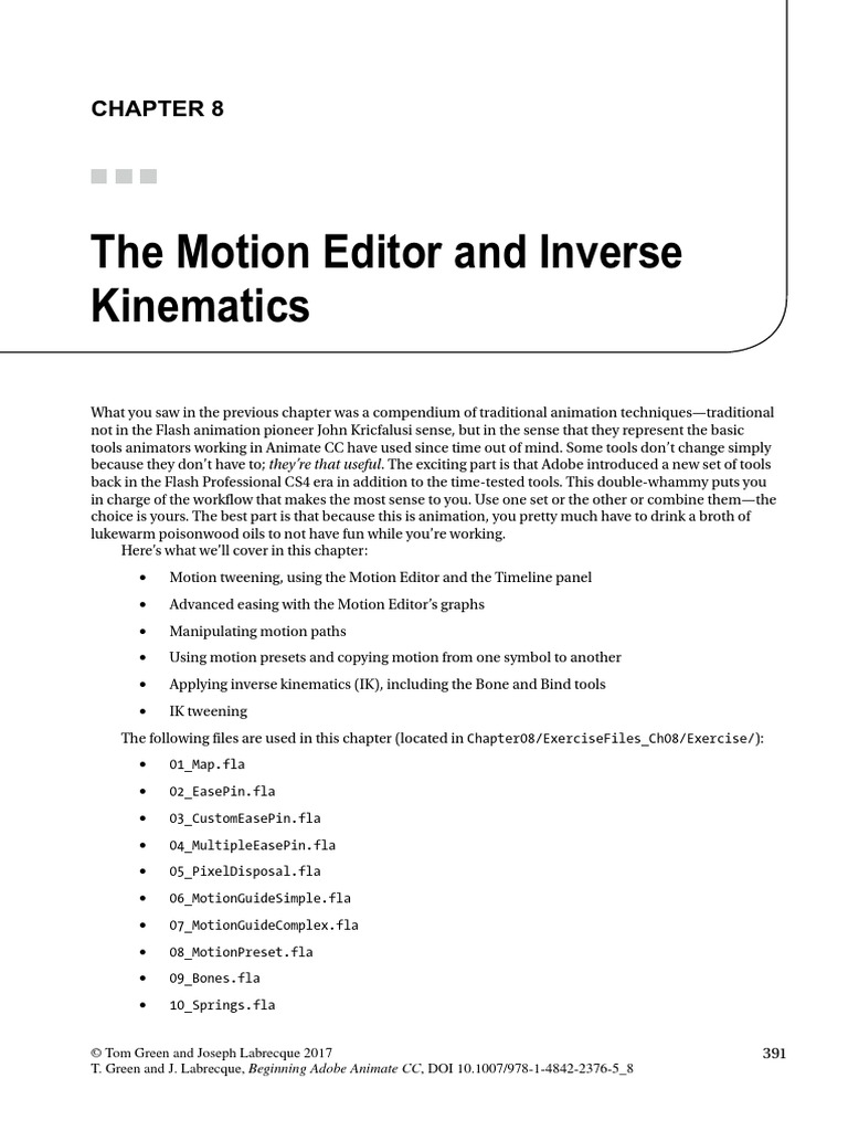 Beginning Adobe Animate CC-2017-CH8-12 | PDF | Acceleration | Cursor (User Interface)