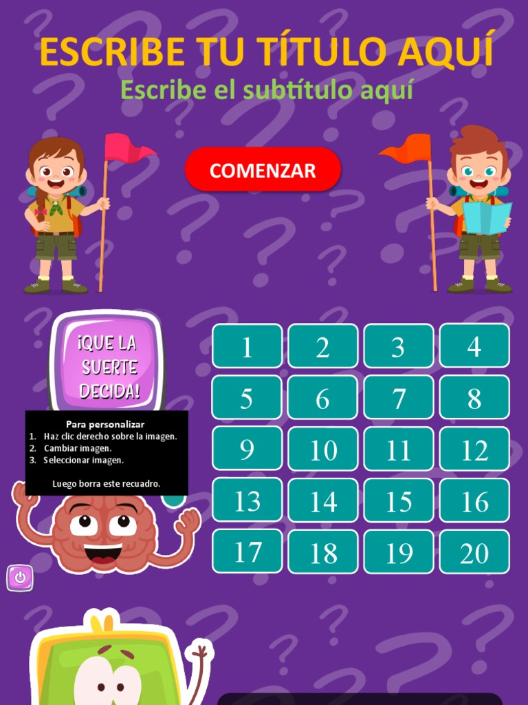 Plantilla de Juego Trivia (Editable) | PDF
