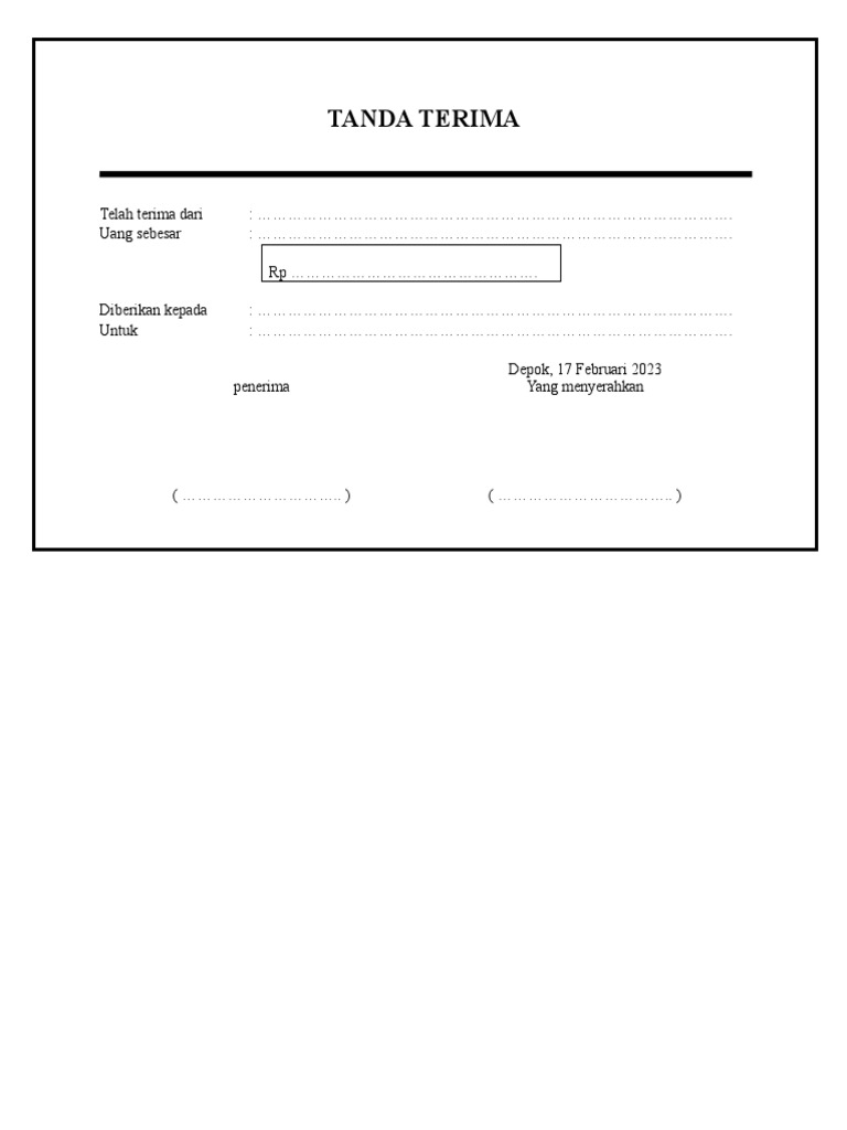 Tanda Terima | PDF