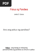 Pokus NG Pandiwa (Tagaganap at Layon) | PDF