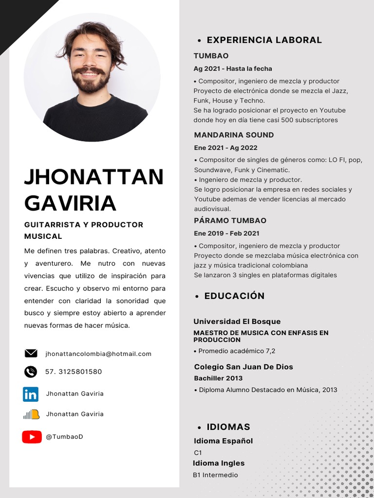 Curriculum Vitae Musico | PDF