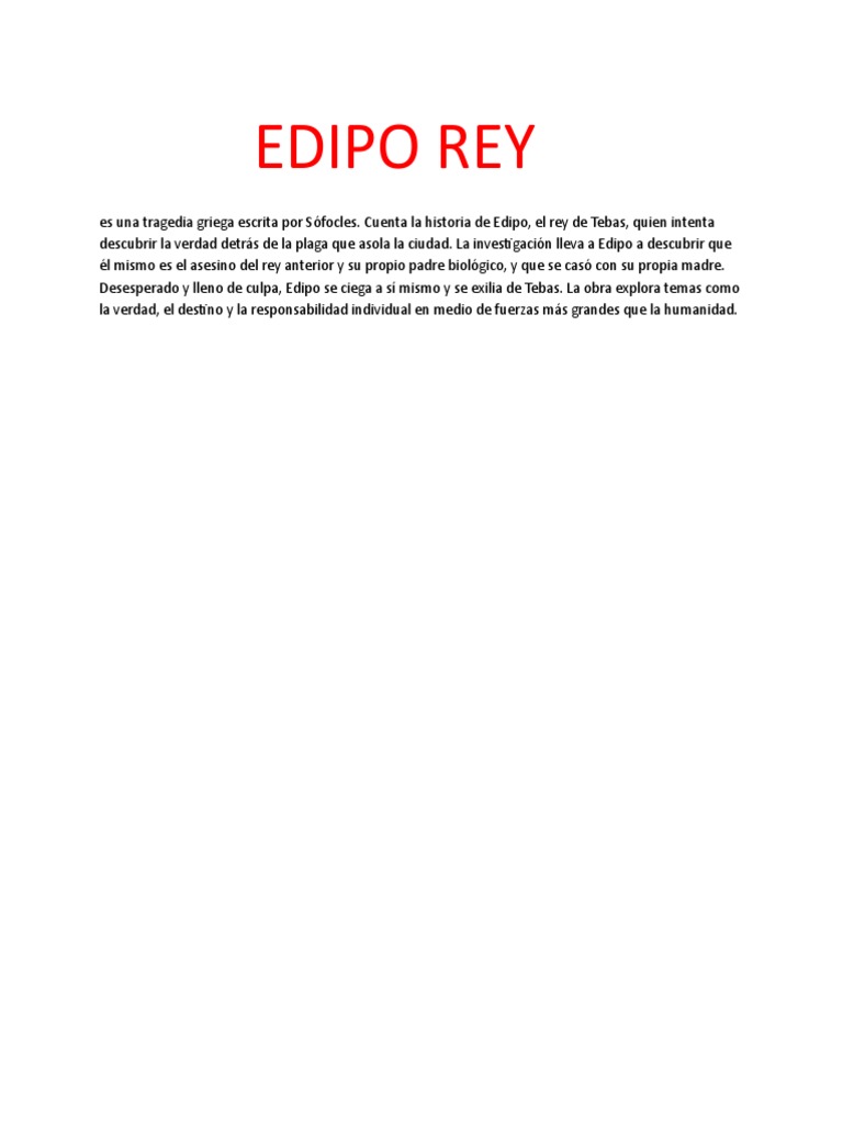 Edipo Rey | PDF