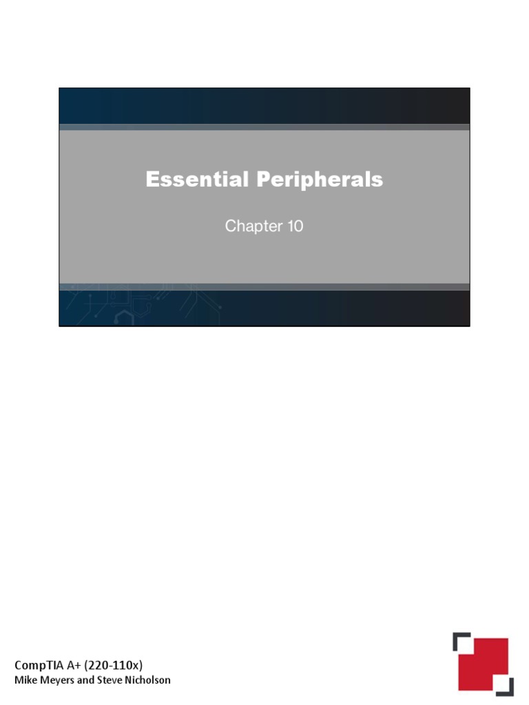 1102 - Chapter 10 Essential Peripherals - Slide Handouts | PDF | Usb ...