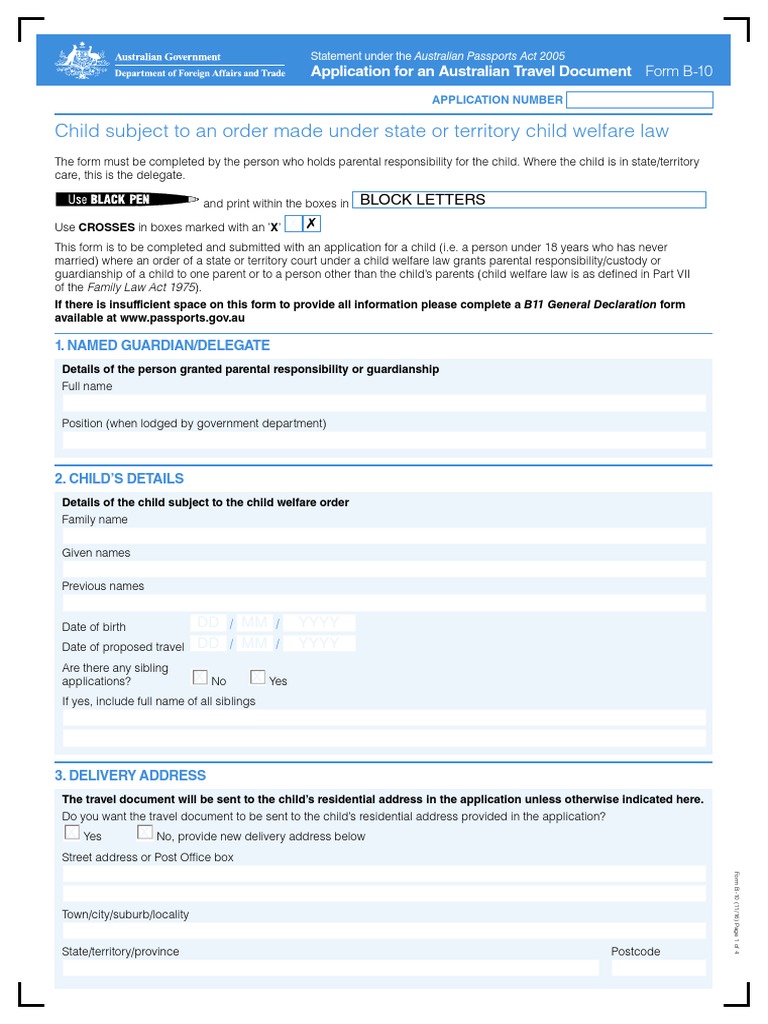 Child Subject To An Order Made Under State or Territory Child Welfare ...