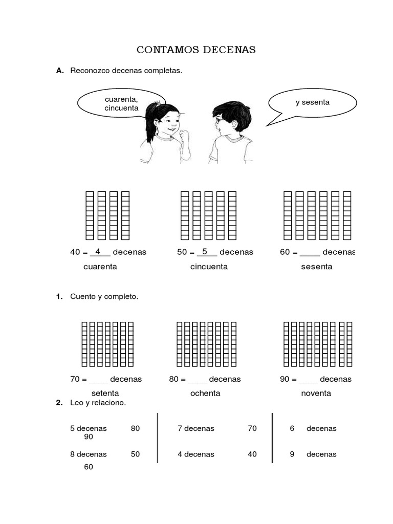 Contamos Decenas | PDF