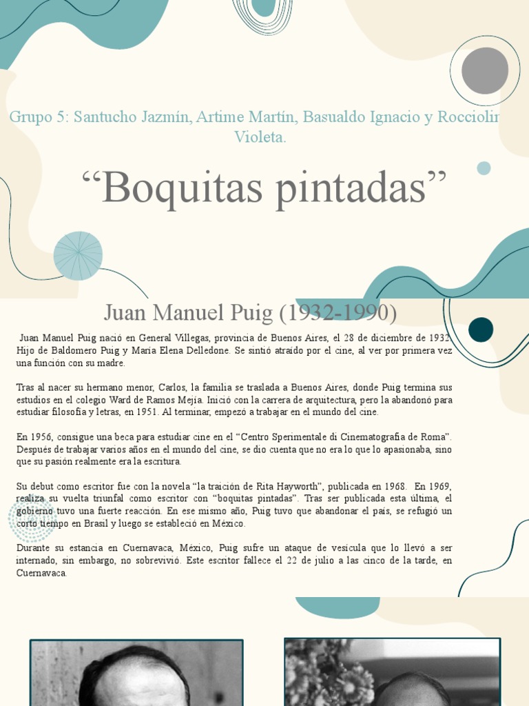 "Boquitas Pintadas": Grupo 5: Santucho Jazmín, Artime Martín, Basualdo ...