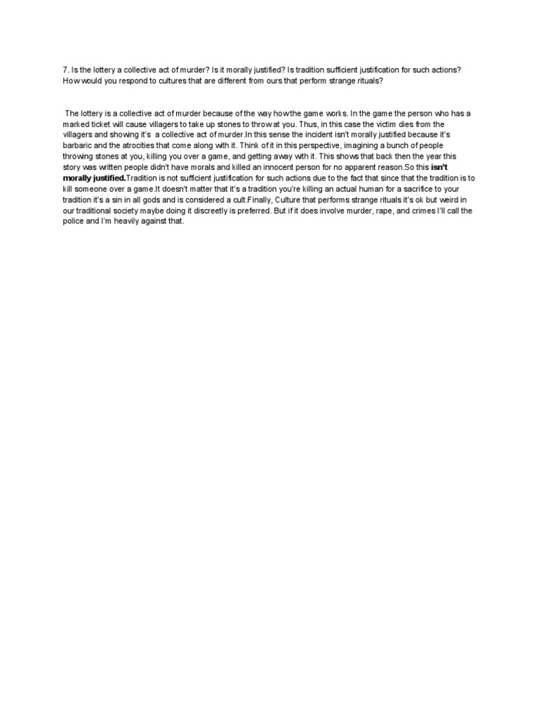 Morally Justified - Tradition Is Not Sufficient Justification For Such ...