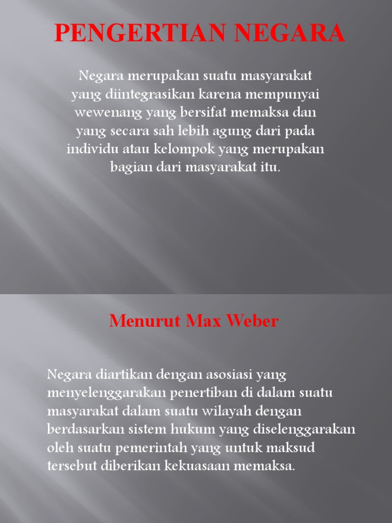 Pengertian Negara | PDF