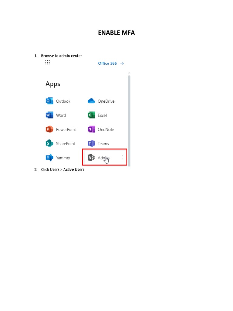 Enable Mfa | PDF