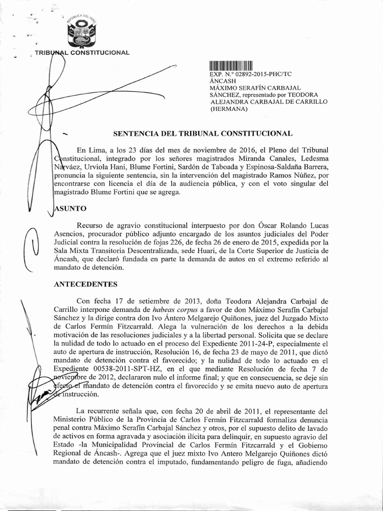 Exp. #02892-2015-HC-Lavado de Activos - Bien Jurídico Protegido | PDF ...