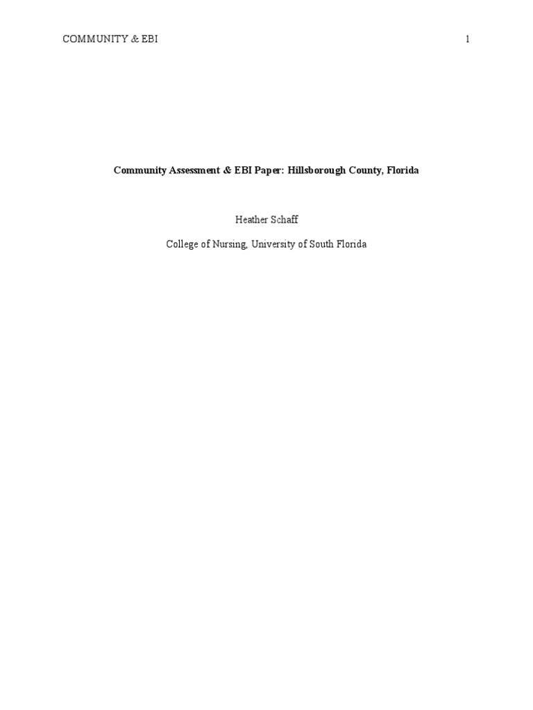 Community Assessment 26 Ebi Template Word | Download Free PDF ...