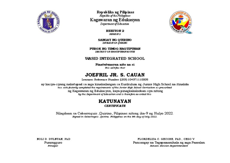 Diploma Layout 2022 New | PDF