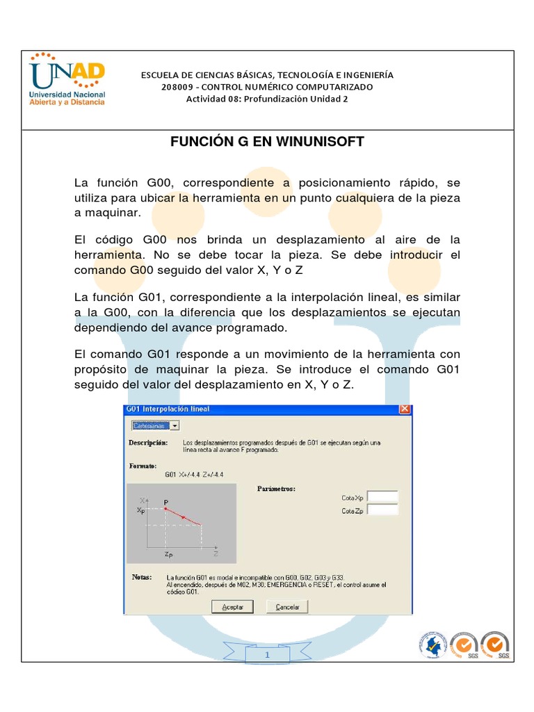 Función G en Winunisoft | PDF | Control numerico