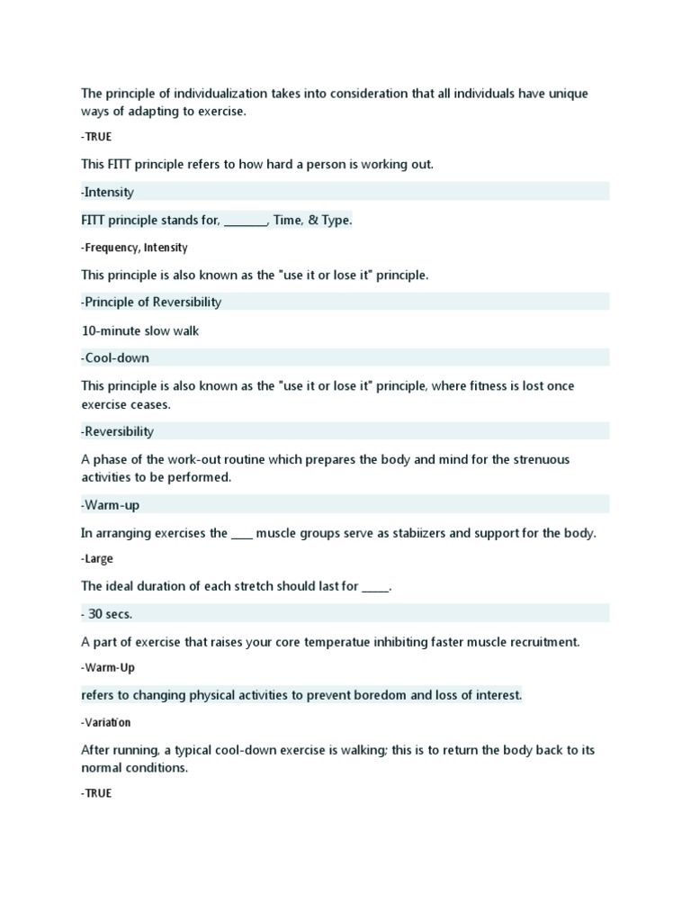 The Principle of Individualization Takes Into Consideration That All ...