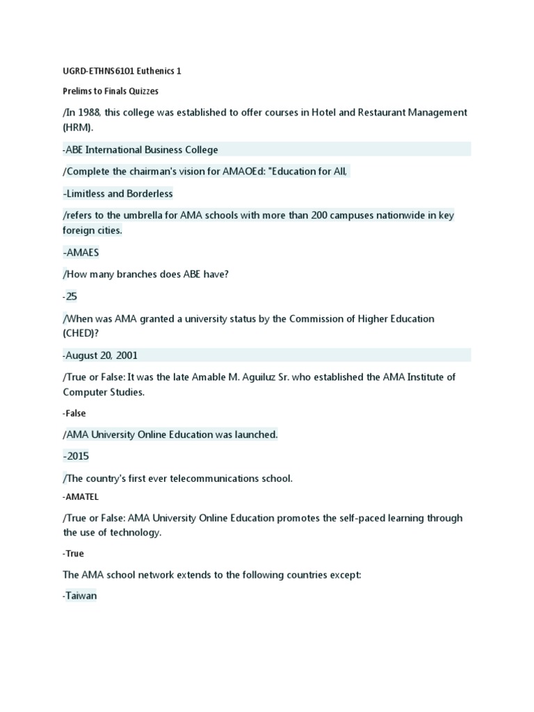 UGRD-ETHNS6101 Euthenics 1 | PDF