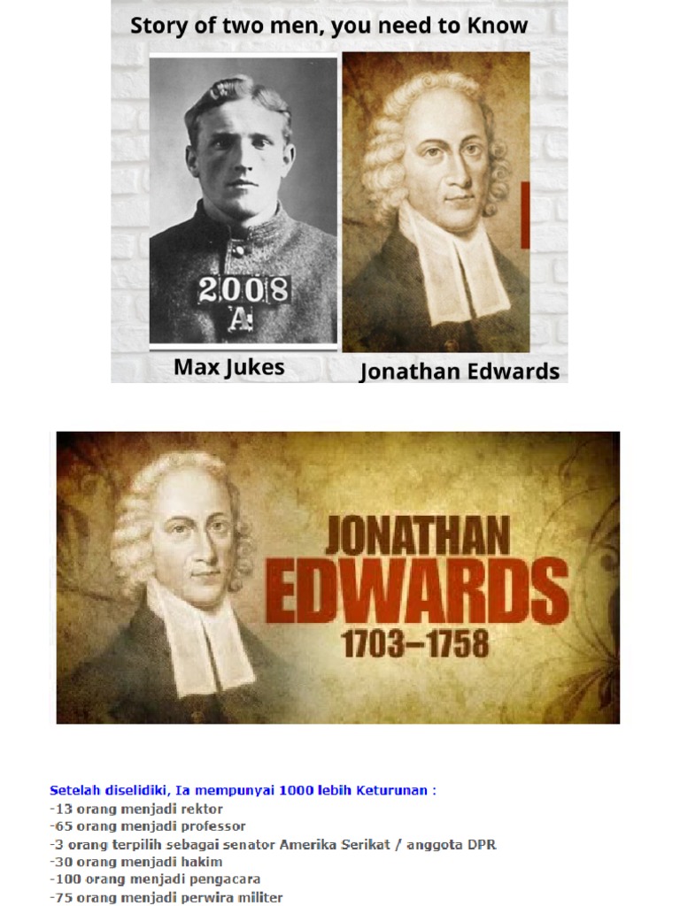 Jonathan Edwards Dan Max Jukes | PDF