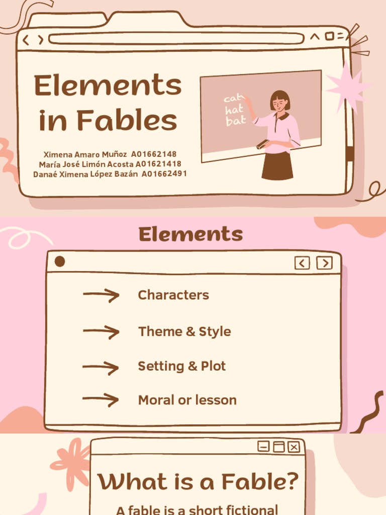 Elements of Fables | PDF | Fable | Anthropomorphism