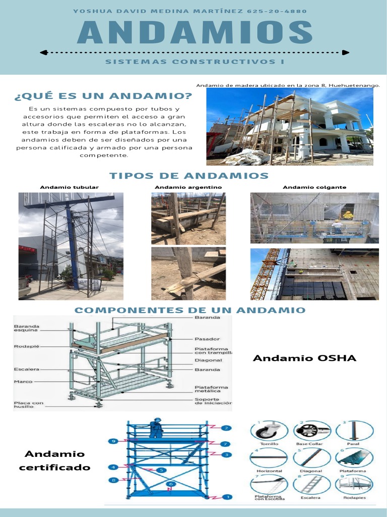 Tipos y Componentes de Andamios | PDF | Andamio | Hormigón