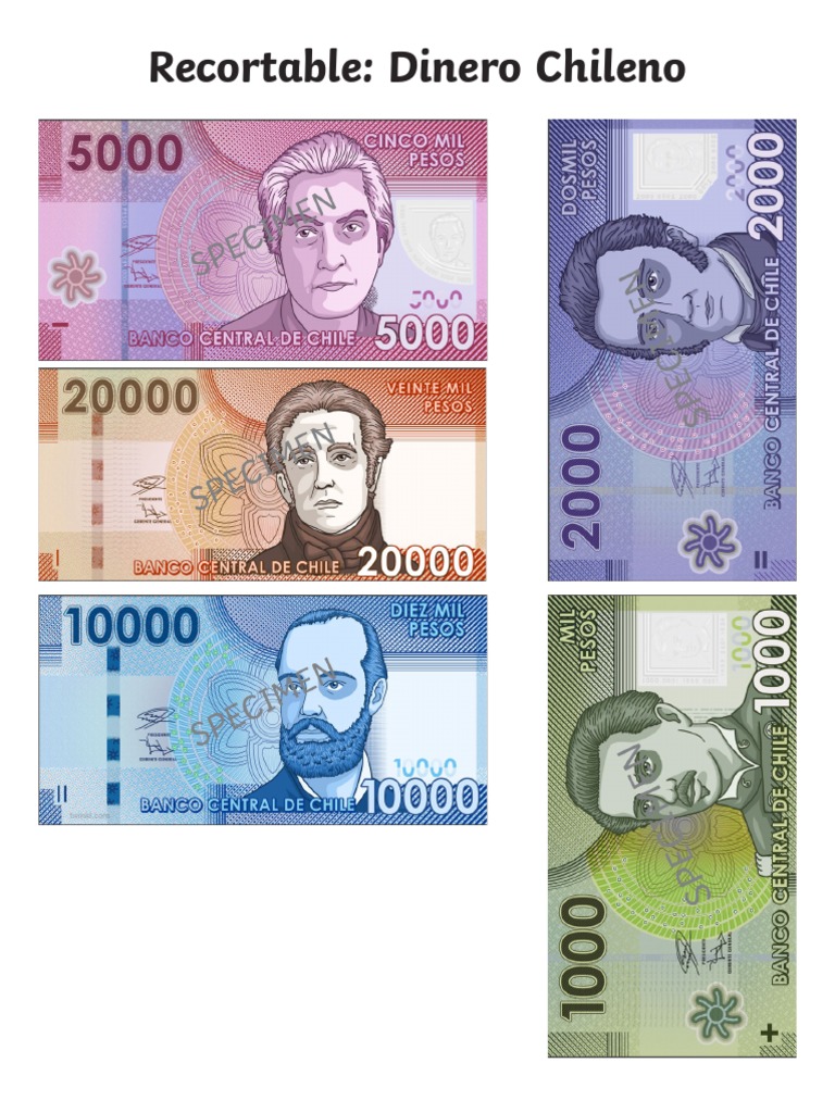 Recortable Billetes y Monedas Chilenos | PDF