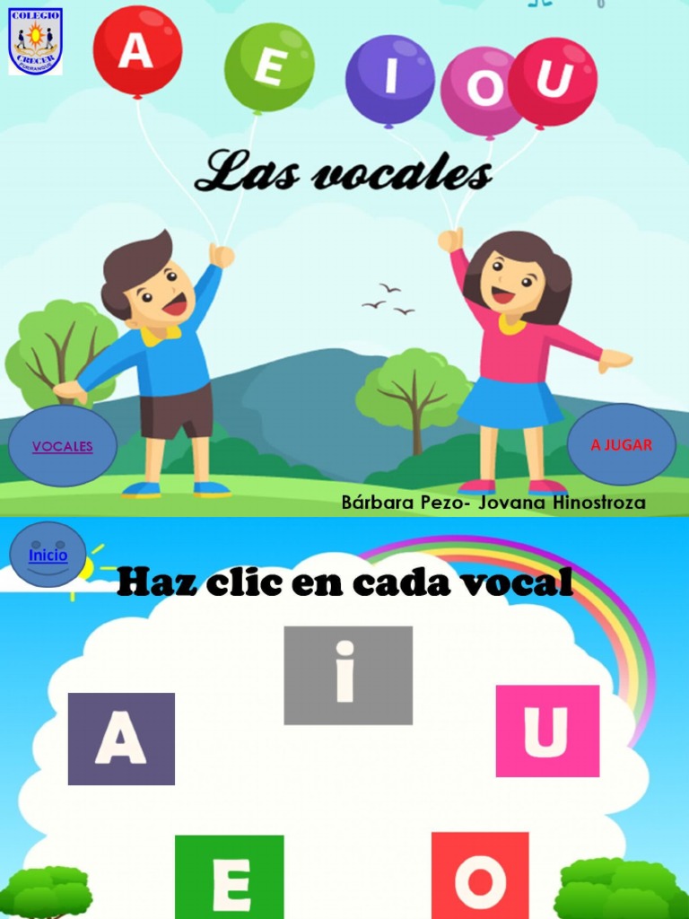 Juego interactivo de vocales | PDF