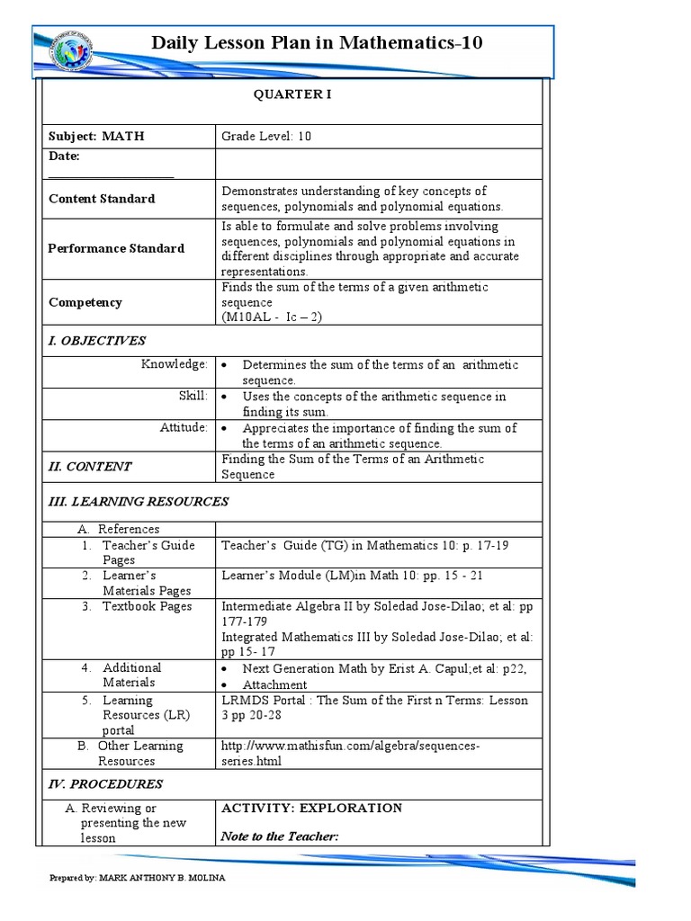 DLLDLP WITH WORKSHEET-day 2 | Download Free PDF | Mathematics | Learning
