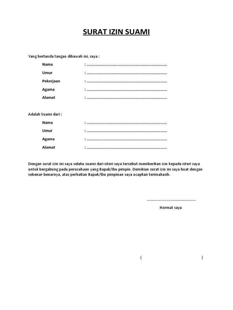 Surat Izin Suami | PDF