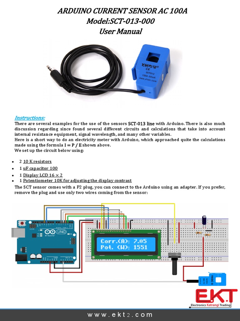 ARDUINO CURRENT SENSOR GUIDE | PDF | Arduino | Electrical Network