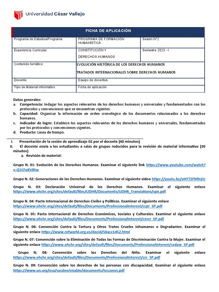 Ficha de Aplicación 02 | PDF | Convenio europeo de derechos humanos | Derechos humanos