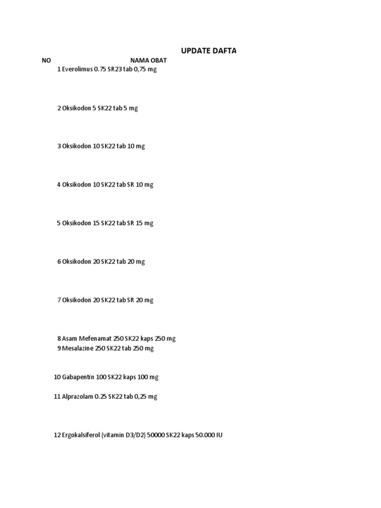 Update Daftar Obat Kronis Februari 2023 Aplikasi Online Bpjs | Download ...